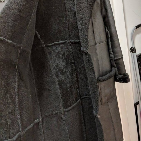 Max Studio | Jackets & Coats | Max Studio Designer Shearling Black Coat ...